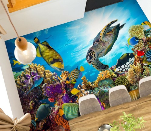 3D Coral Fish 20262NA Floor WallPaper Murals Wall Print 5D AJ WALLPAPER ...