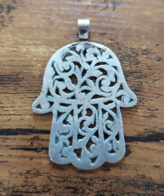 Authentic Antique Hamsa Moroccan Berber Talisman Pendant Hand of Fatima ...