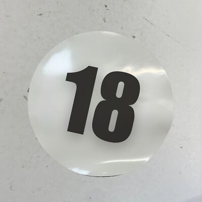 12" Circular Round Magnetic Race Car Number 18 Magnet x2 | eBay