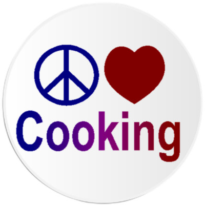 Peace Love Cooking - Circle Sticker Decal 3 Inch - Chef Kitchen | eBay