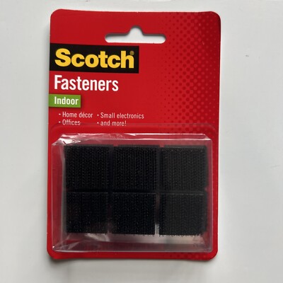 Scotch Multi-Purpose Hook and Loop Fasteners, For Indoor Use, Black, 1 ...