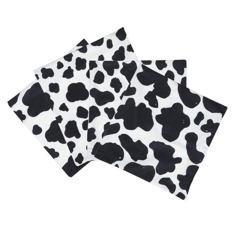 4 Pcs Cow Prints Plush Cushion Covers Throw Pillow Covers for Home ...