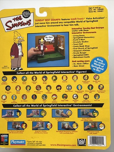 Simpsons Sunday Best Grampa Action Figure WOS MOC Series 9 Toy ...