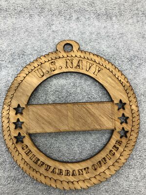 Navy Officer Rank Insignia CHIEF WARRANT OFFICER CWO1 & CWO3 wooden ...
