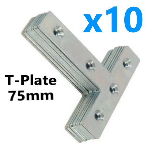 10x Flat Metal Mending Fixing Repair Corner Reinforcing T Plates ...