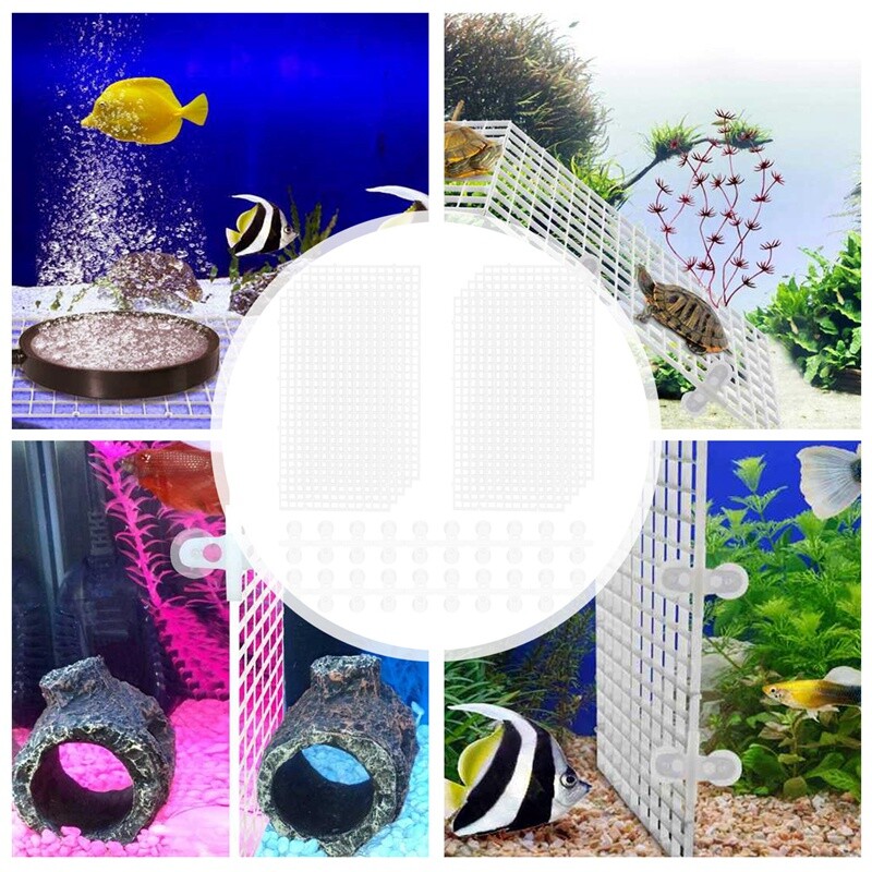 10PCS Aquarium Divider Fish Tank Divider Grids Separation Grid Tray ...