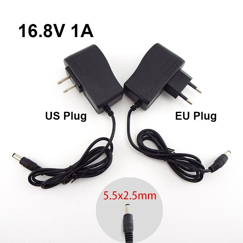 AC/DC 16.8V 1A 1000MA Charger Power Supply Adapter for 18650 Lithium ...