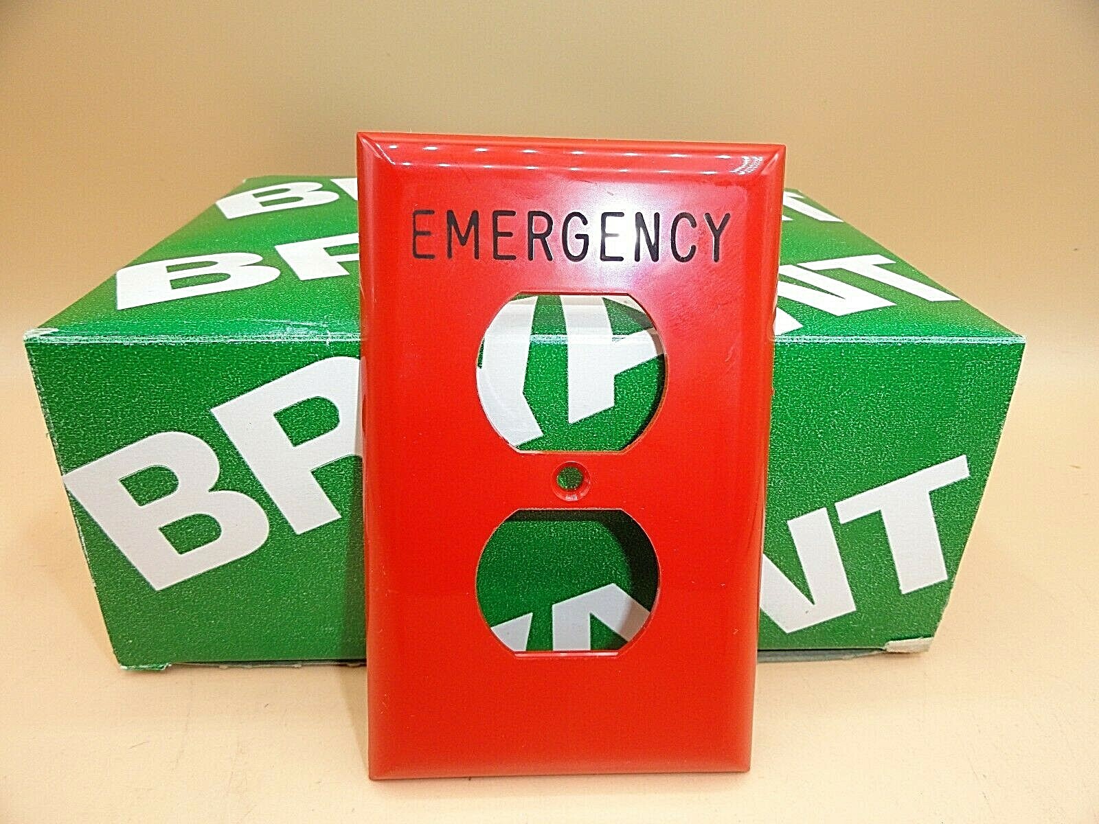BRYANT RED EMERGENCY RECEPTACLE WALL PLATE OUTLET COVER 88101-REM (QTY ...