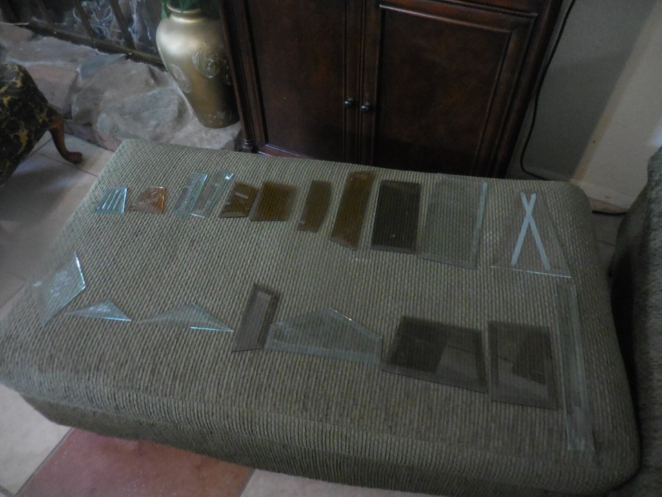 Thick Rectangular Slab Stained Glass Beveled and Grooved for Crafting ...