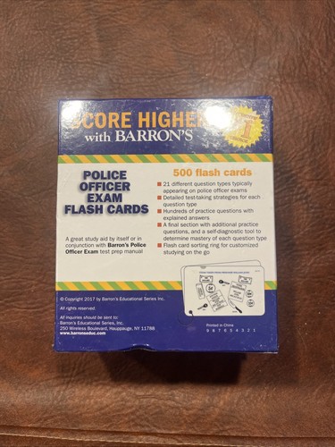 Police Officer Exam 500 Flash Cards Barron's Test Prep Lombardo M.S ...