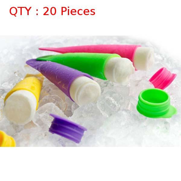20X BRAND NEW 6 SILICONE PUSH UP ICE POP MAKER POPSICLE ICE CREAM MOLD ...