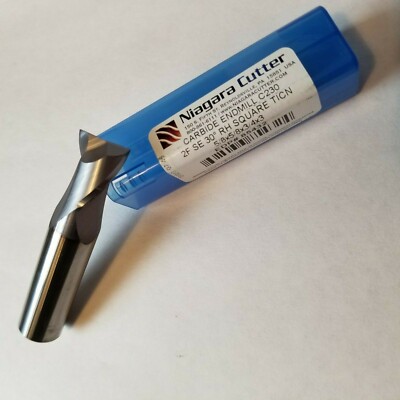 5/8 Carbide End Mill Niagara Cutter 2F 30°RH Square TICN NOS Tooling ...