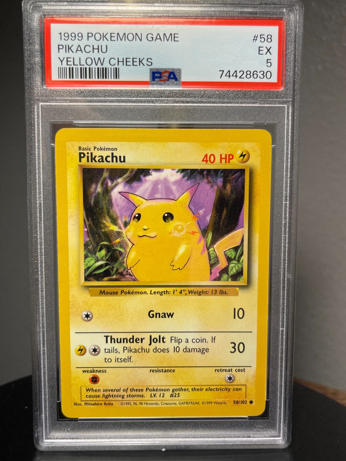 Pokémon 1999 Pikachu Yellow Cheeks 58/102 PSA 5 | eBay