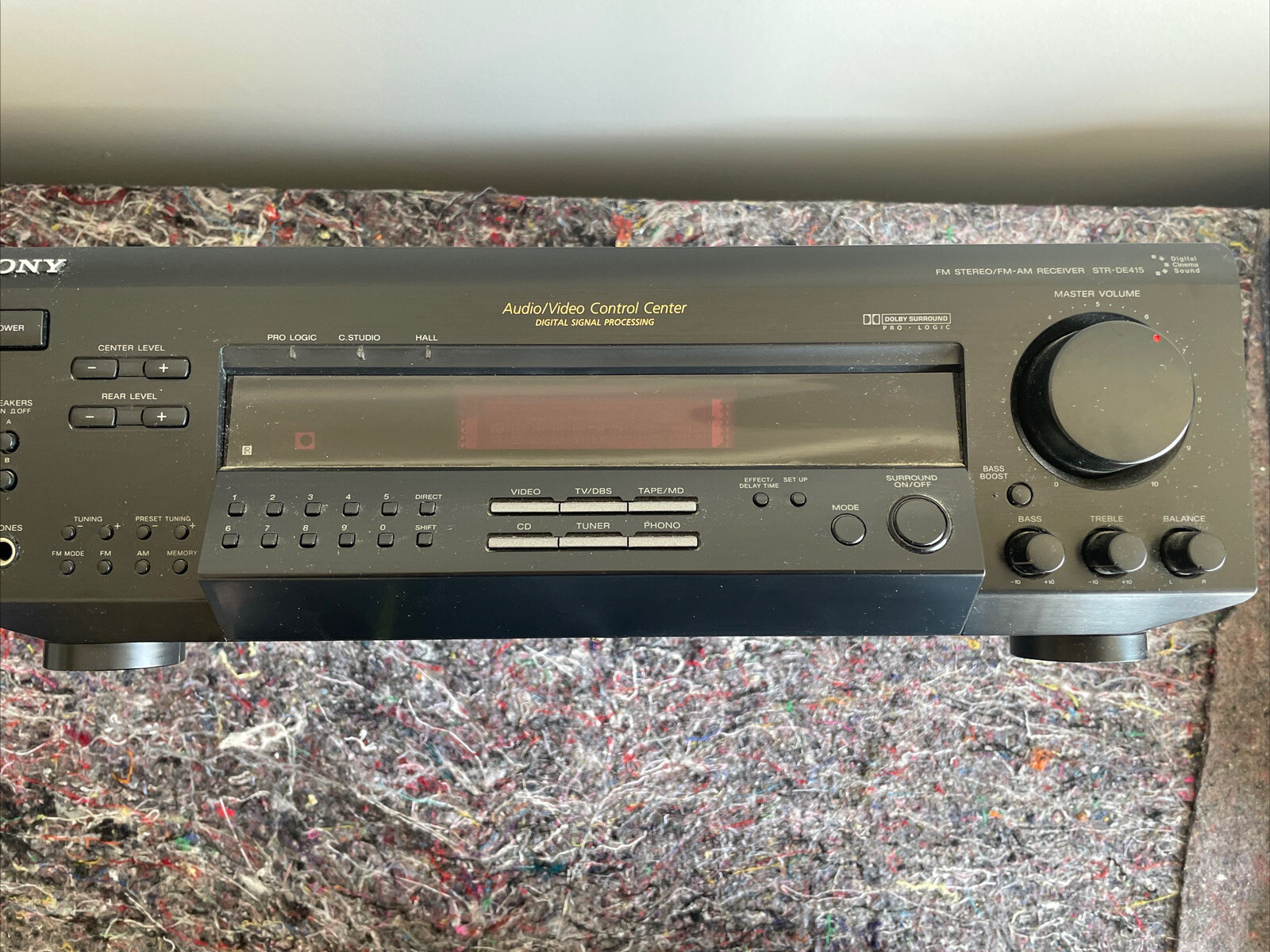 Sony STR-DE415 AM/FM Stereo Receiver Dolby ProLogic Surround 100W No ...