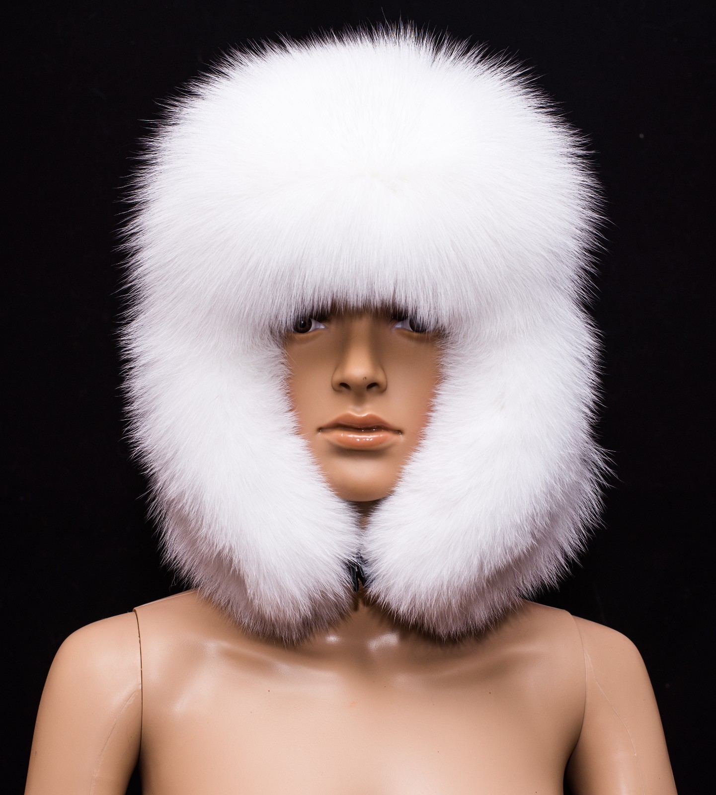 Arctic Shadow White Fox Fur Frost White Leather Handmade Men Trapper ...