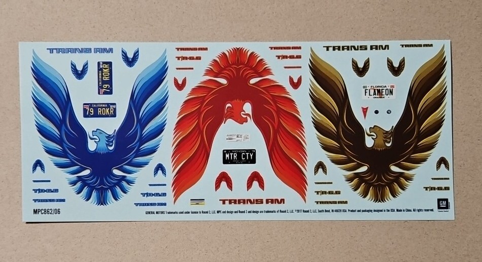 MPC 1/16 1979 PONTIAC FIREBIRD TRANS AM DECAL SHEET | eBay