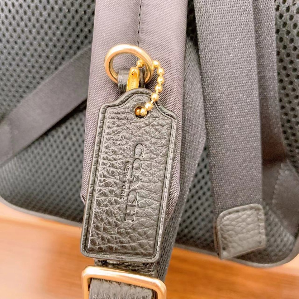 NWT Coach Mini Court Backpack In Signature Canvas/ With strawberry ...