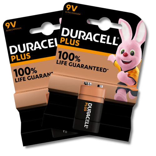 2x DURACELL 9v PP3 Batteries Alkaline Block Smoke Alarm LR22 MN1604 ...
