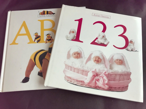 (2) ANNE GEDDES PICTURE BOOKS "ABC " & "123 " , HARDCOVER, VG CONDITION ...