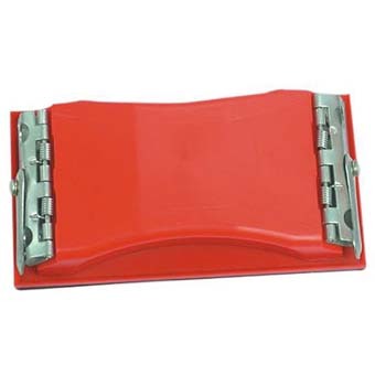 ORANGE SANDING BLOCK WITH CLIPS 1/2 SHEET 105x210mm AUTOBODY & PLASTER ...