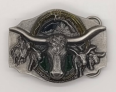 Vintage Cattle Drive Belt Buckle | eBay