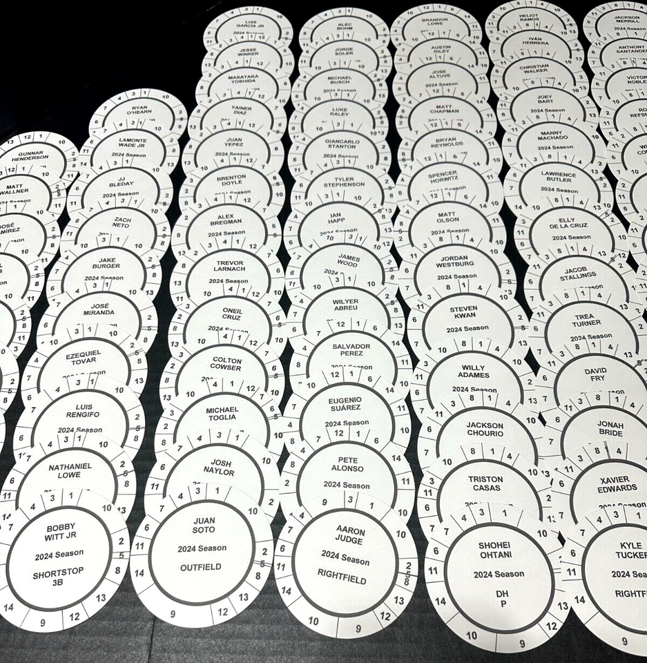 2024 PRE-CUT TOP 100 Cadaco Baseball Discs SEASON ONLY-75% OFF | eBay