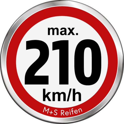 12 x speed stickers for M+S winter tires - max. 210 km/h Ø 30 mm | eBay
