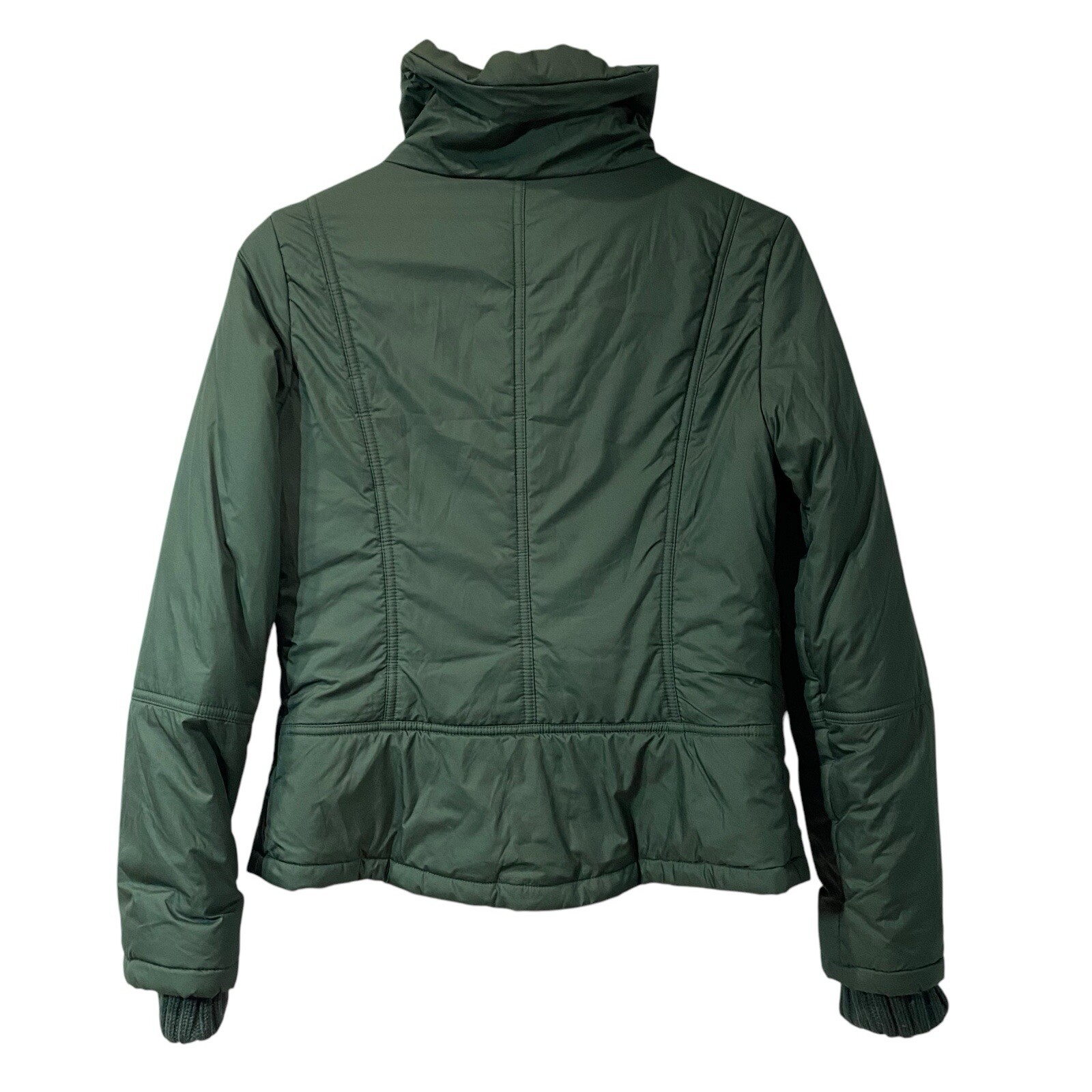 Mango Casual Sportswear Green Quilted Full Zip Outdoor Winter Puffer ...