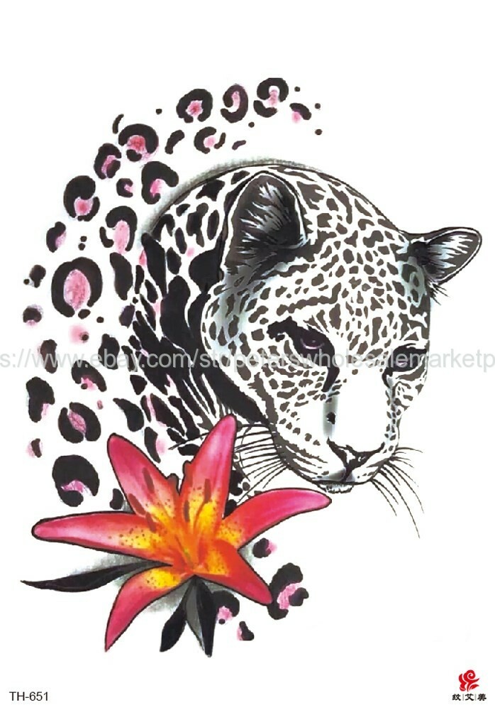 Leopard Tattoo Stencil