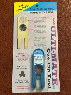 NOS Ultimate Tip Tool Aluminum 5 in 1 Tip Tool for your pool cue care ...