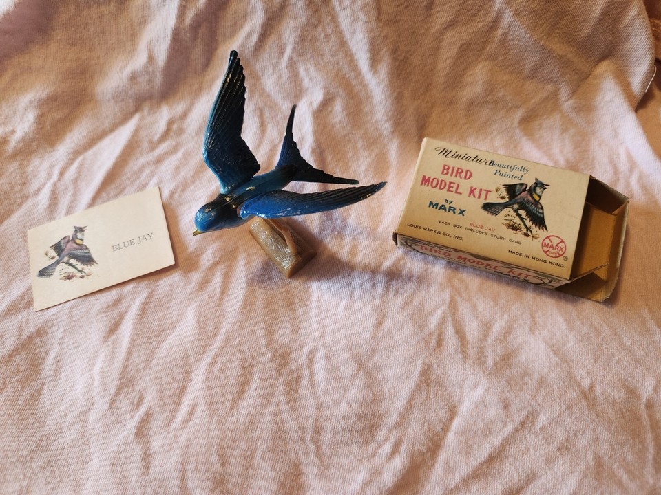 Vintage Mini Blue Jay Bird Model Kit by Marx, 1960s Hong Kong Miniature ...