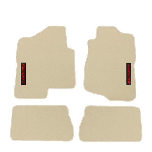 Fits 07-13 Chevy Silverado GMC Sierra Crew Cab Beige Nylon Floor Mats ...