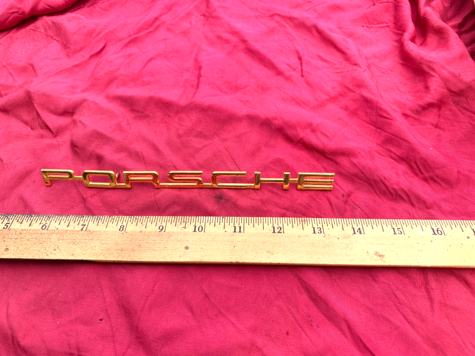 PORSCHE LETTERING BADGE INSIGINA SCRIPT NOS ITEM | eBay