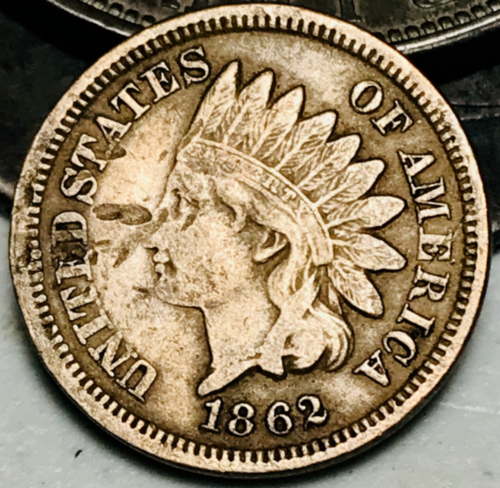 1862 Indian Head Cent Penny CN 1C Ungraded Civil War Date US Coin ...