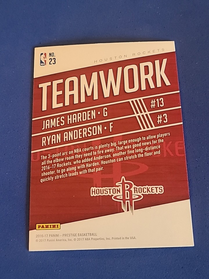 2016-17 James Harden - Ryan Anderson Panini Prestige #23 Teamwork | eBay