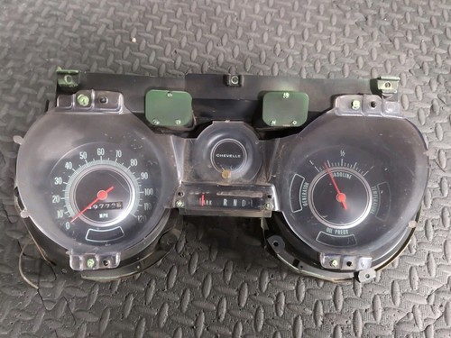 1969 Chevelle Gauge Cluster Speedometer Fuel 120 MPH Shift Indicator ...