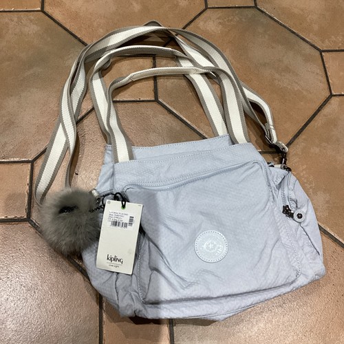 Kipling embossed polka Dot Shoulder Messenger Tote Shopping Bag Monkey ...