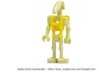 LEGO Minifigure Battle Droid Commander - Yellow Torso Inv 8 | eBay