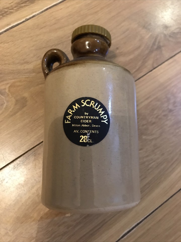 Small Vintage Pottery Flagon Jug farm scrumpy country man 5" inches ...