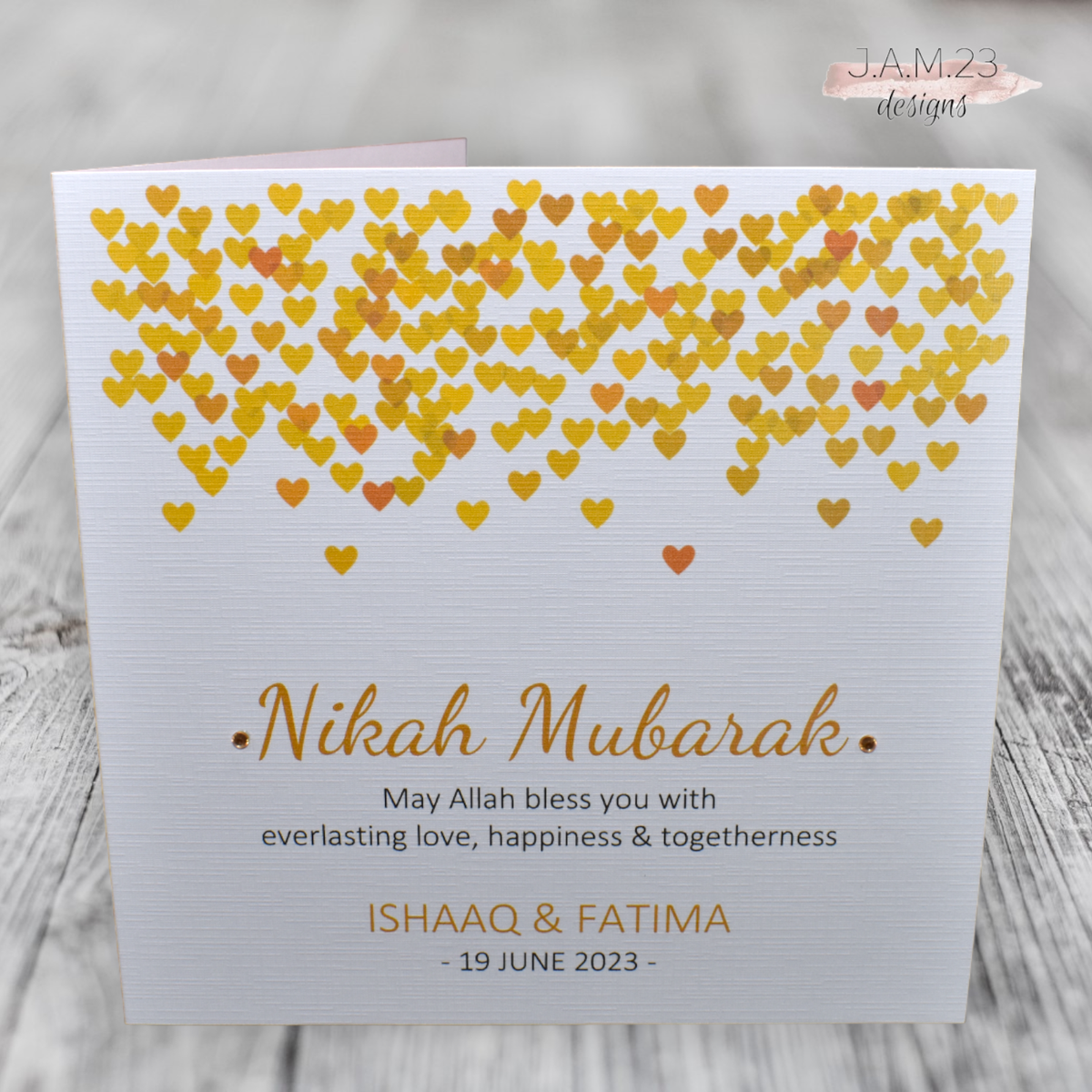 Muslim Wedding Wishes Greetings Nikkah Mubarak Card Muslim Wedding