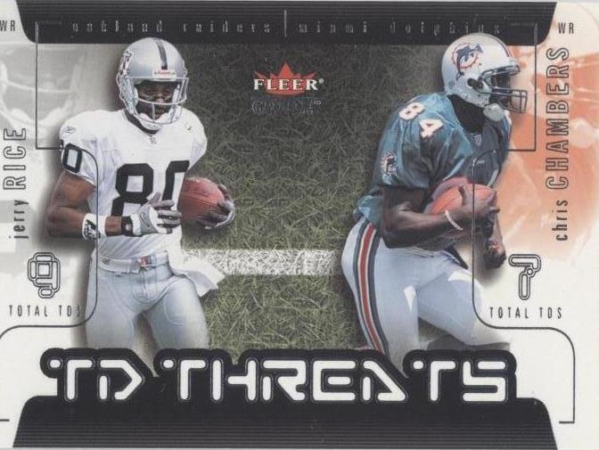 2002 Fleer Genuine - Td Threats Jerry Rice, Chris Chambers #8 TD for ...