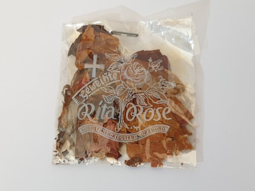 VINTAGE SACRED ROSE LEAVES RELIQUARY BOX RELICS RELIC CROSS ! No.ЮА108 ...