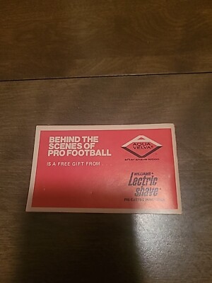 Nice Vintage 1972 Aqua Velva Behind The Scences Of Football Book | eBay