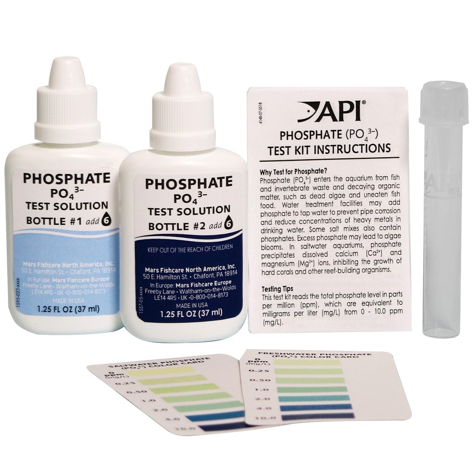 API Phosphate Test Kit 150 Tests for Freshwater and Marine Aquariums ...