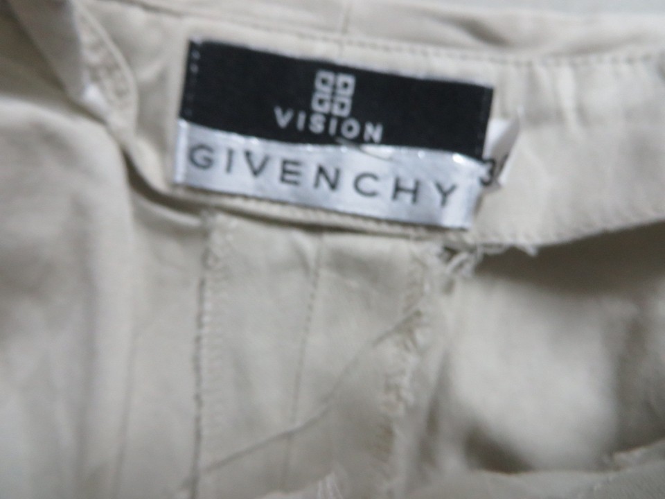 Givenchy Vision Logo Cotton Asym Straight leg Flat Zip Pockets Tan ...