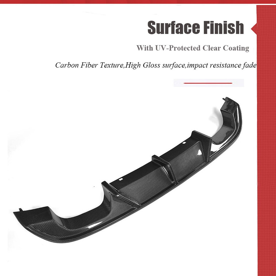 Fits VW GOLF 7 VII MK7 R R-LINE 2014-2017 REAL CARBON Rear Bumper ...