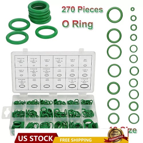 270PCS/set A/C System O-Ring Gasket Seals Washer Rapid Seal Car HNBR Repair Kit | eBay