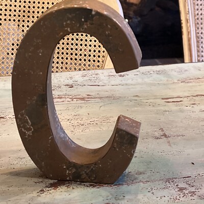 Ashland 8” Metal Letter “C” Wall Decor Rusted Look Farmhouse Sign Fall ...