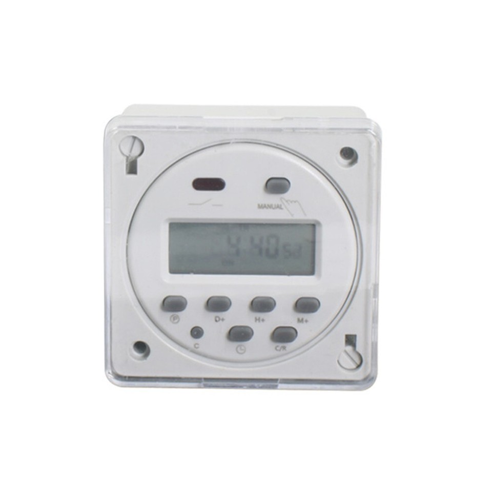 Digital Timers DC/AC 12V 16A LCD Display Programmable Timer Switch ...