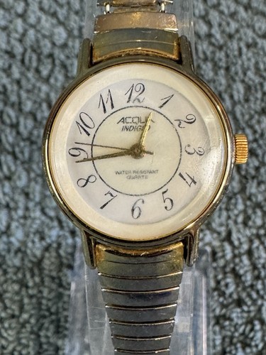 Vintage Acqua by Timex Womens White Dial Gold & Silver Tone Watch New ...